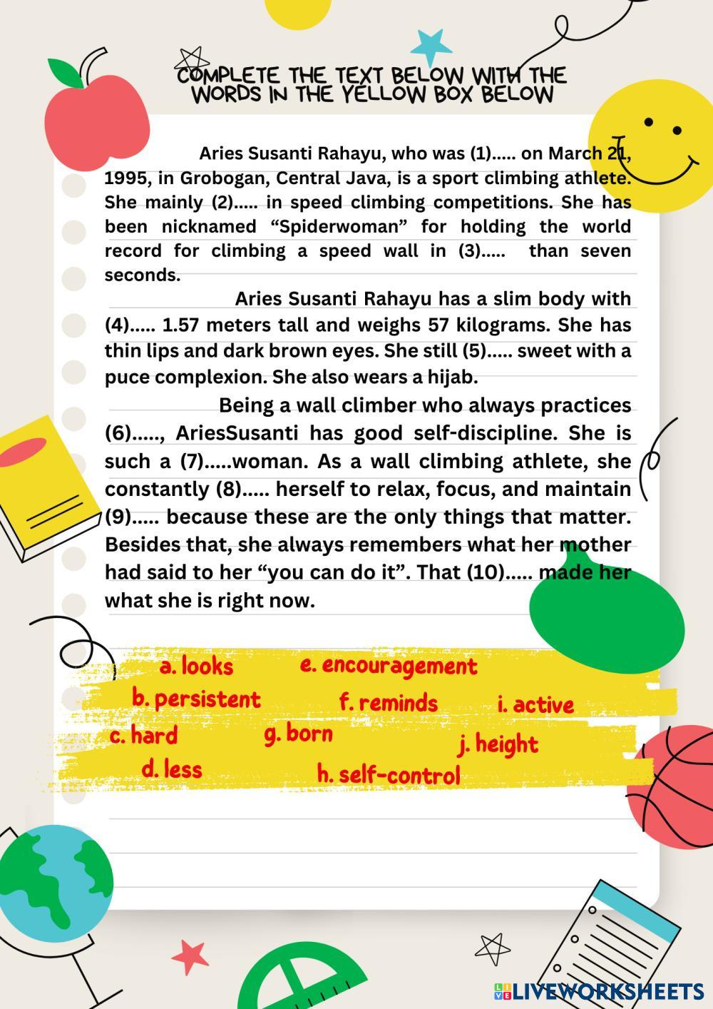 DESCRIPTIVE TEX… | Free Interactive Worksheets | 7178834