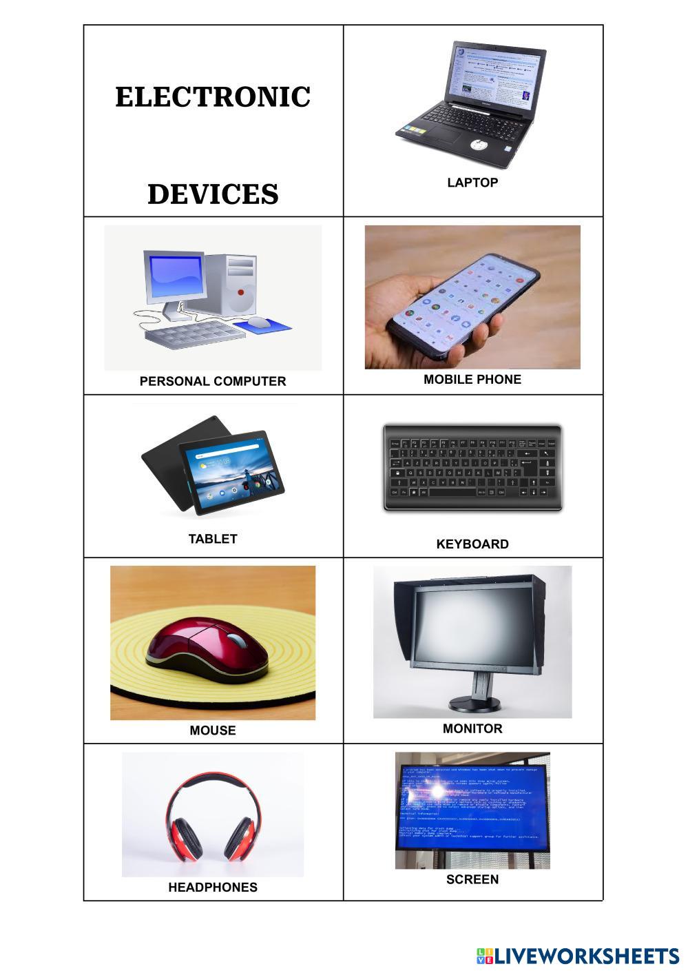 ELECTRONIC DEVI… | Free Interactive Worksheets | 7179827