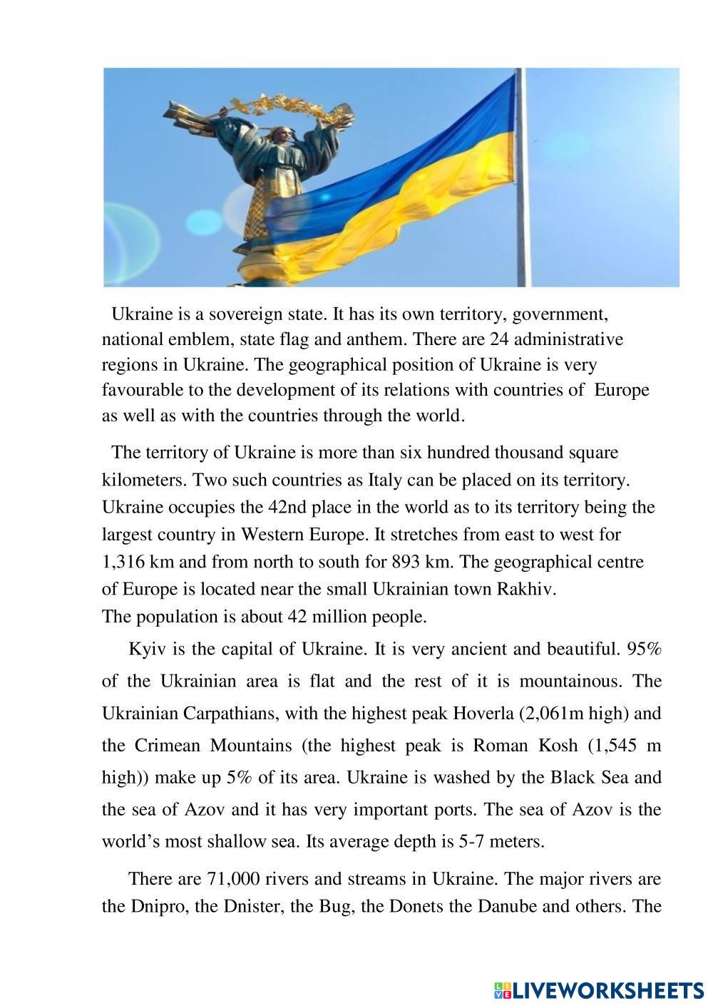 Ukraine | Live Worksheets