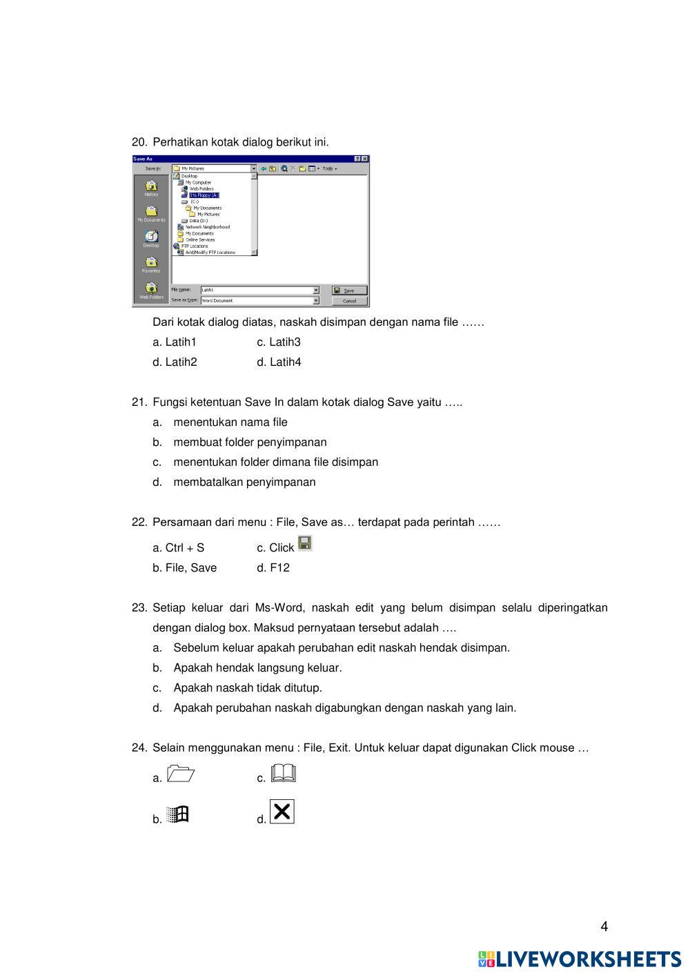 test soal | Live Worksheets