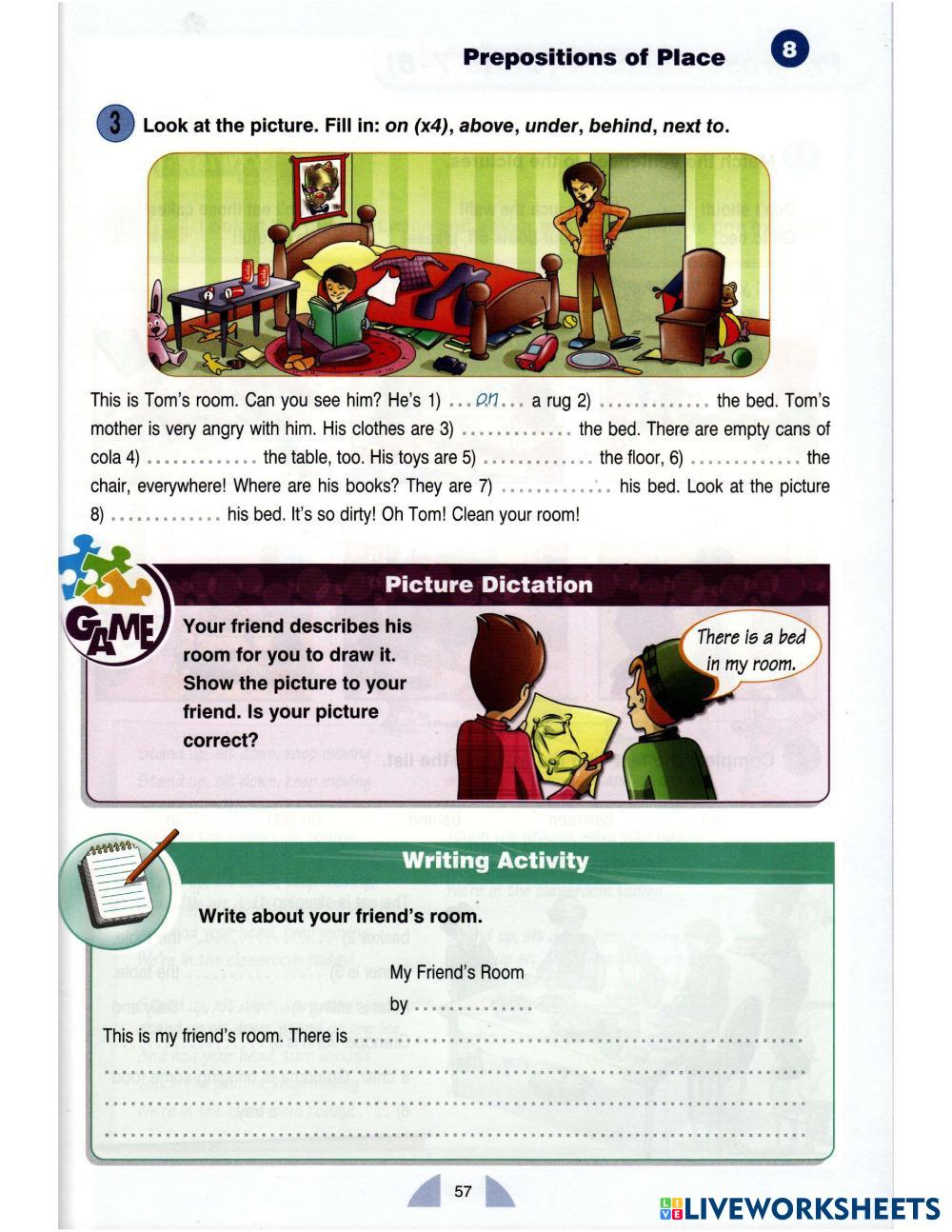 Prepositions of Place NRU2 | Live Worksheets