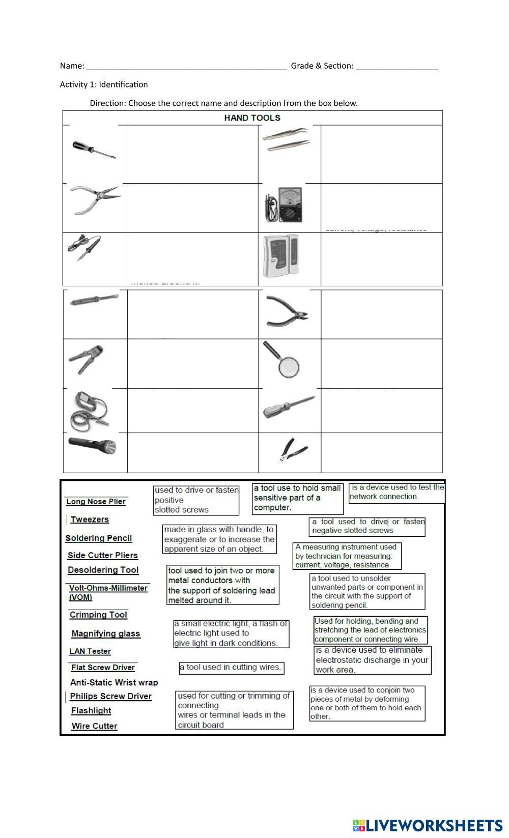 using hand tools in css