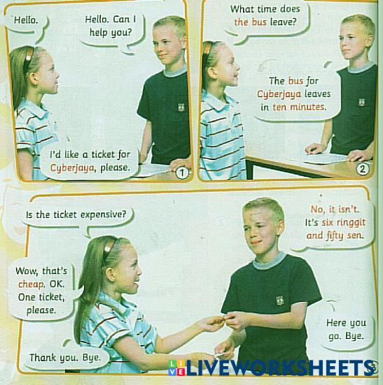 FILL IN THE DIALOGUE | Live Worksheets