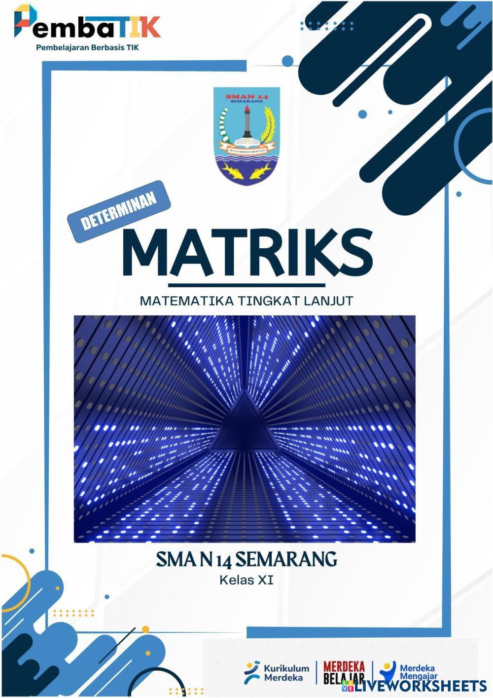 LKPD Determinan Matriks | Live Worksheets