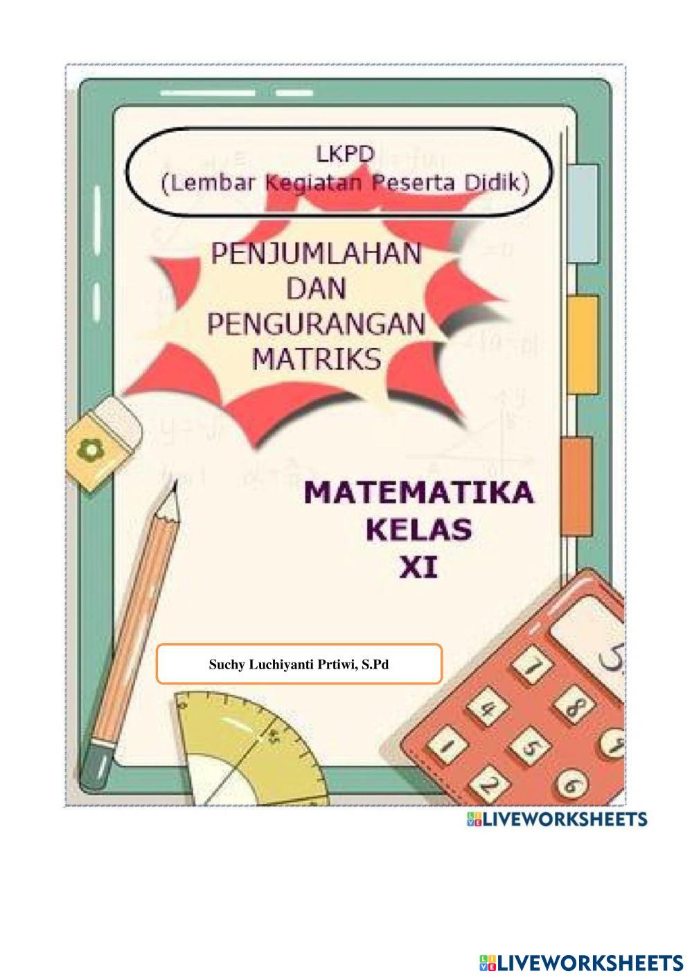 LKPD Operasi Matriks 7186439 | Suchy Luchyanti Pratiwi
