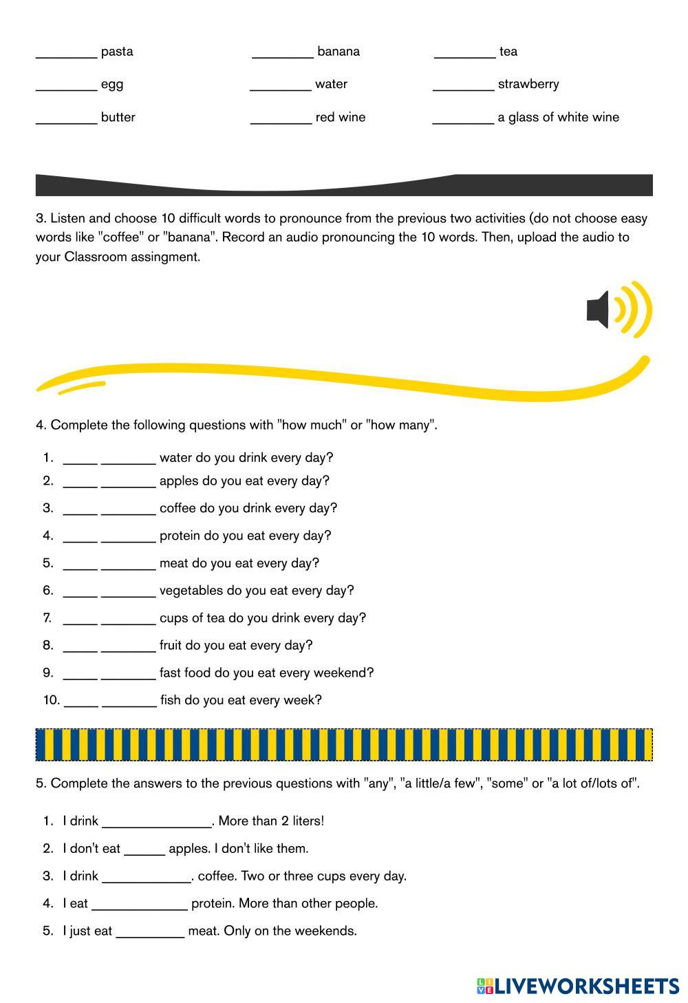 Quantifiers A2.1 | Free Interactive Worksheets | 7187001