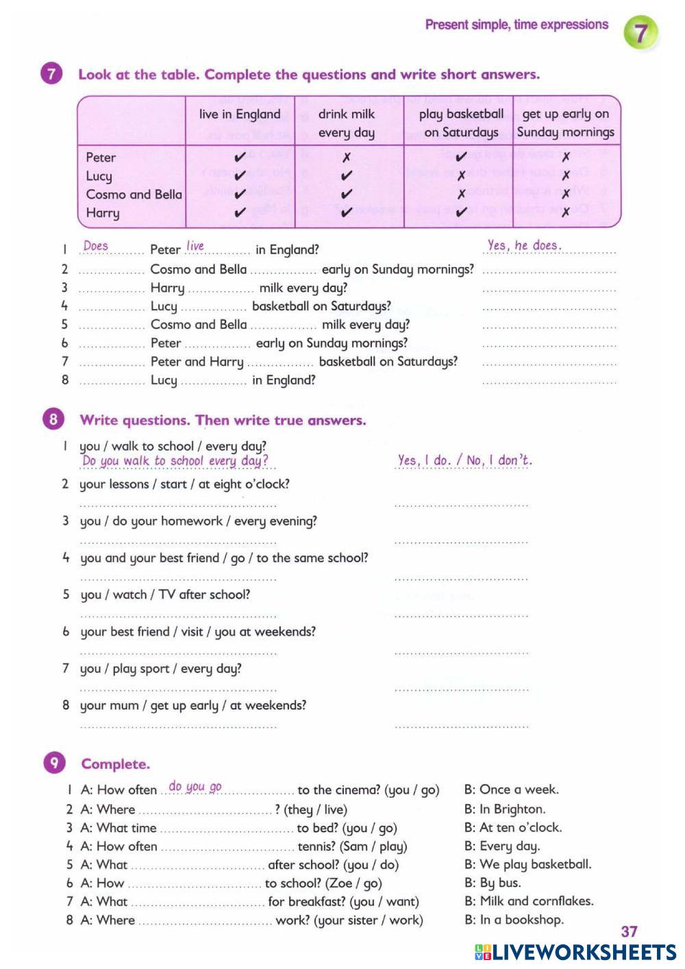 Present Simple practice | Live Worksheets