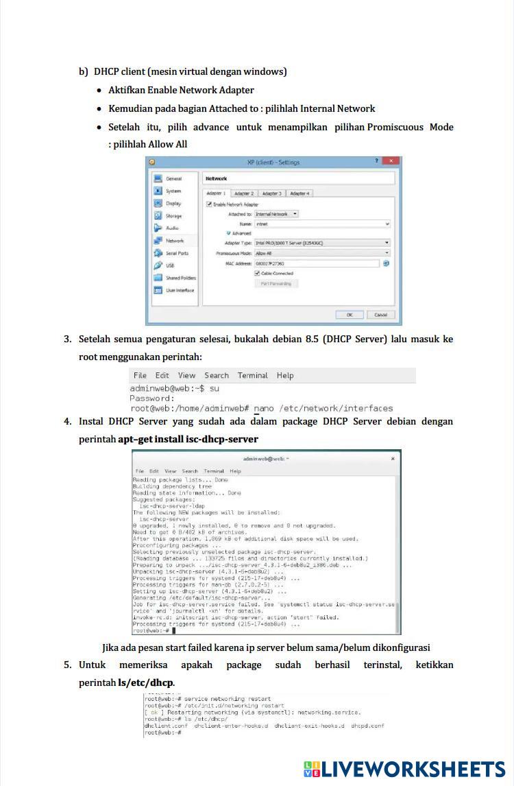 LKPD DHCP Server | Live Worksheets
