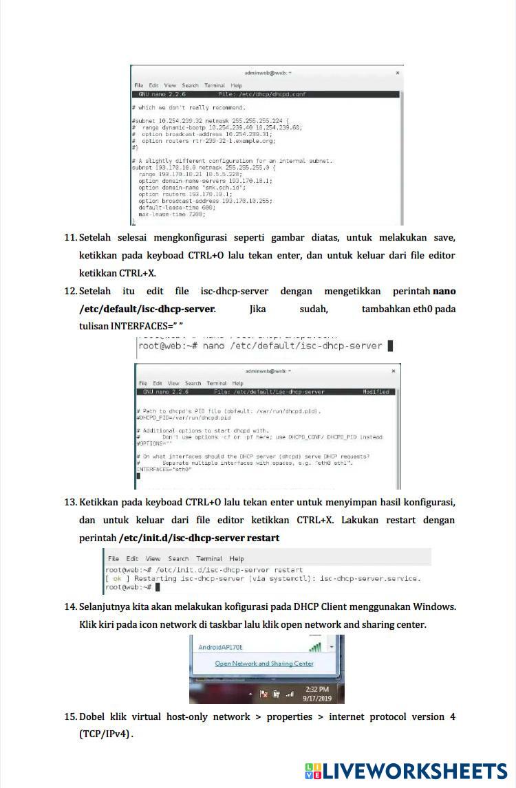 LKPD DHCP Server | Live Worksheets