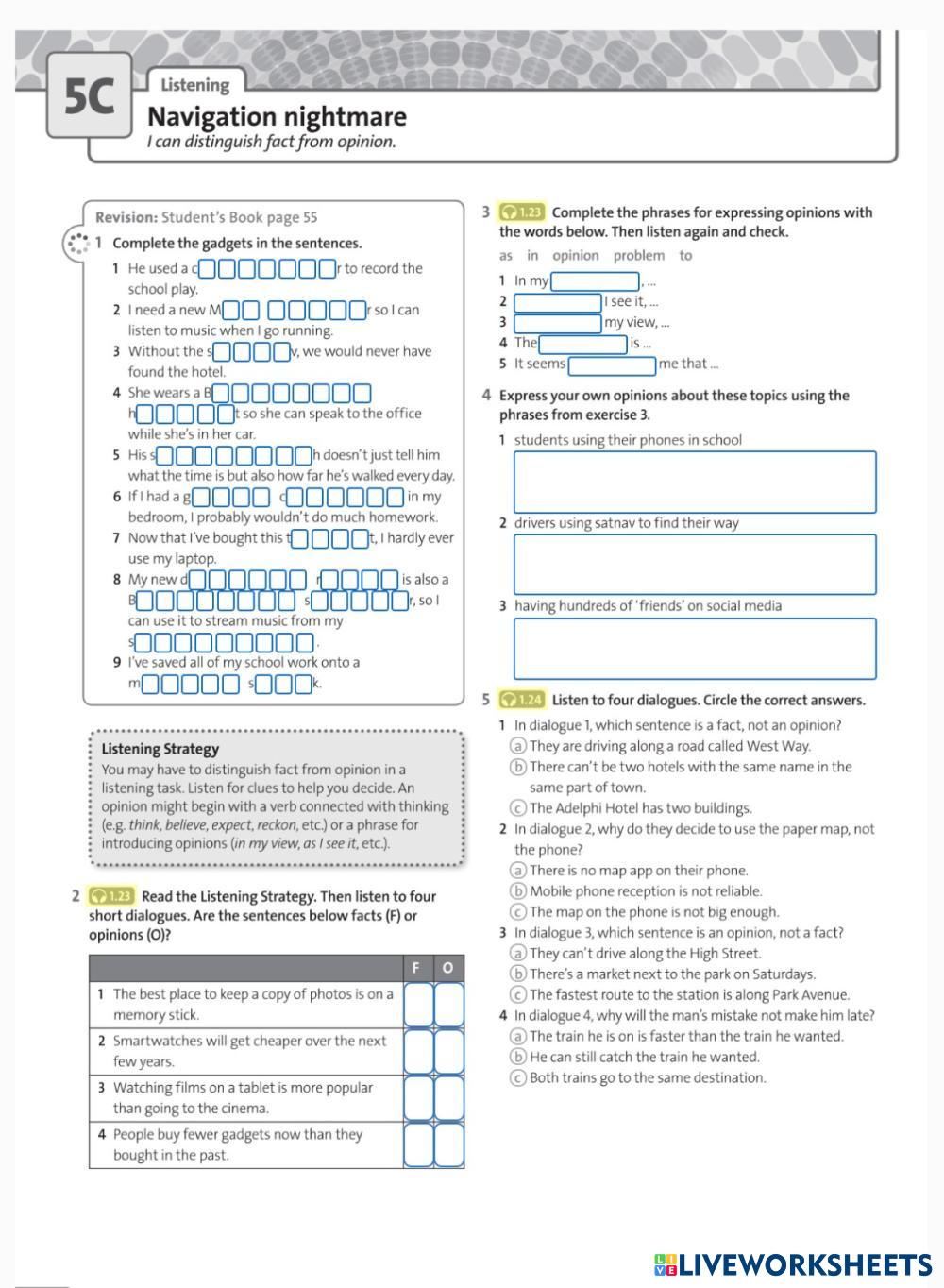 Navigation Nigh… | Free Interactive Worksheets | 7189468