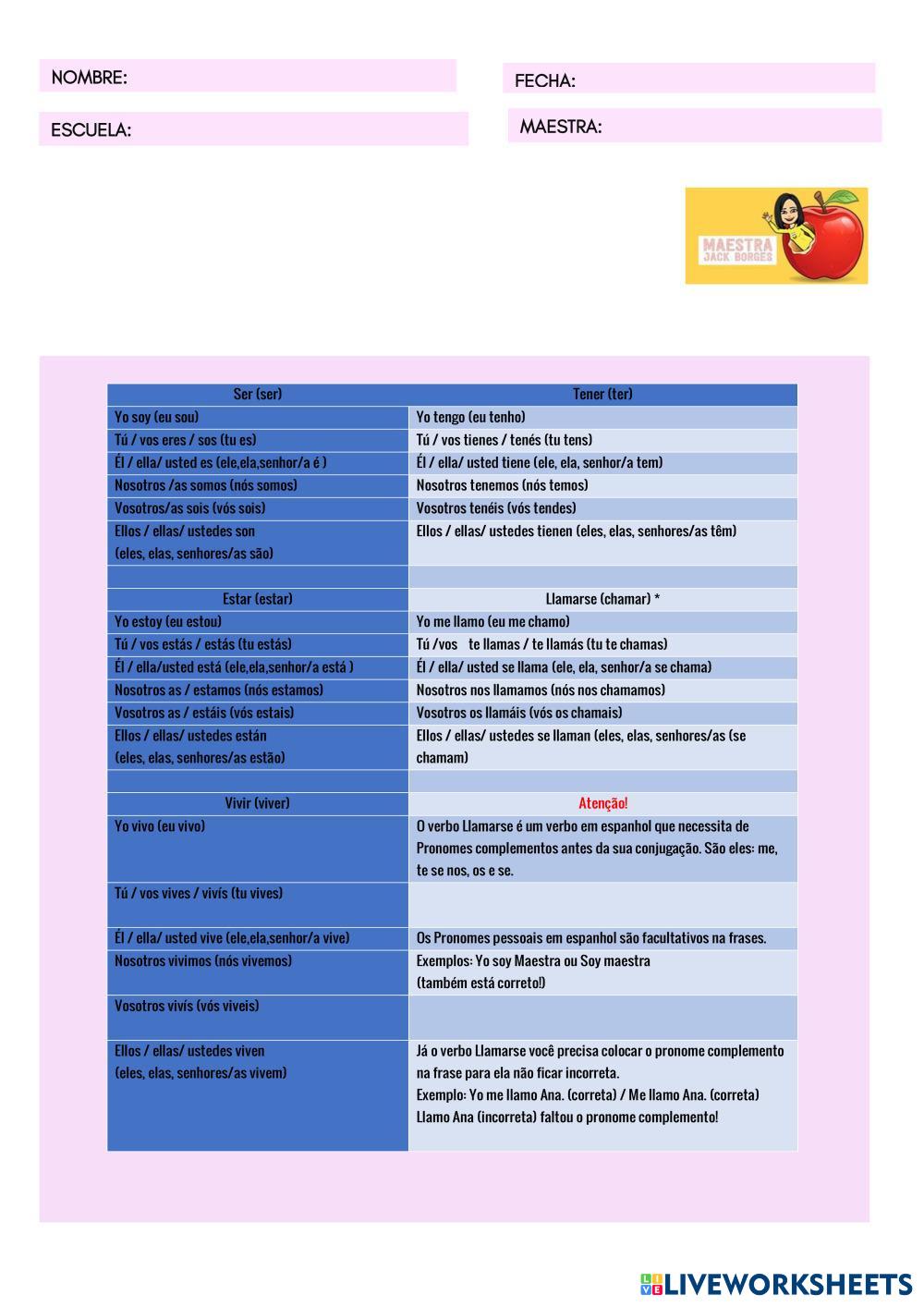 Pronombres Pers… | Free Interactive Worksheets | 7189812