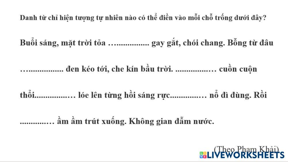 hhh | Live Worksheets