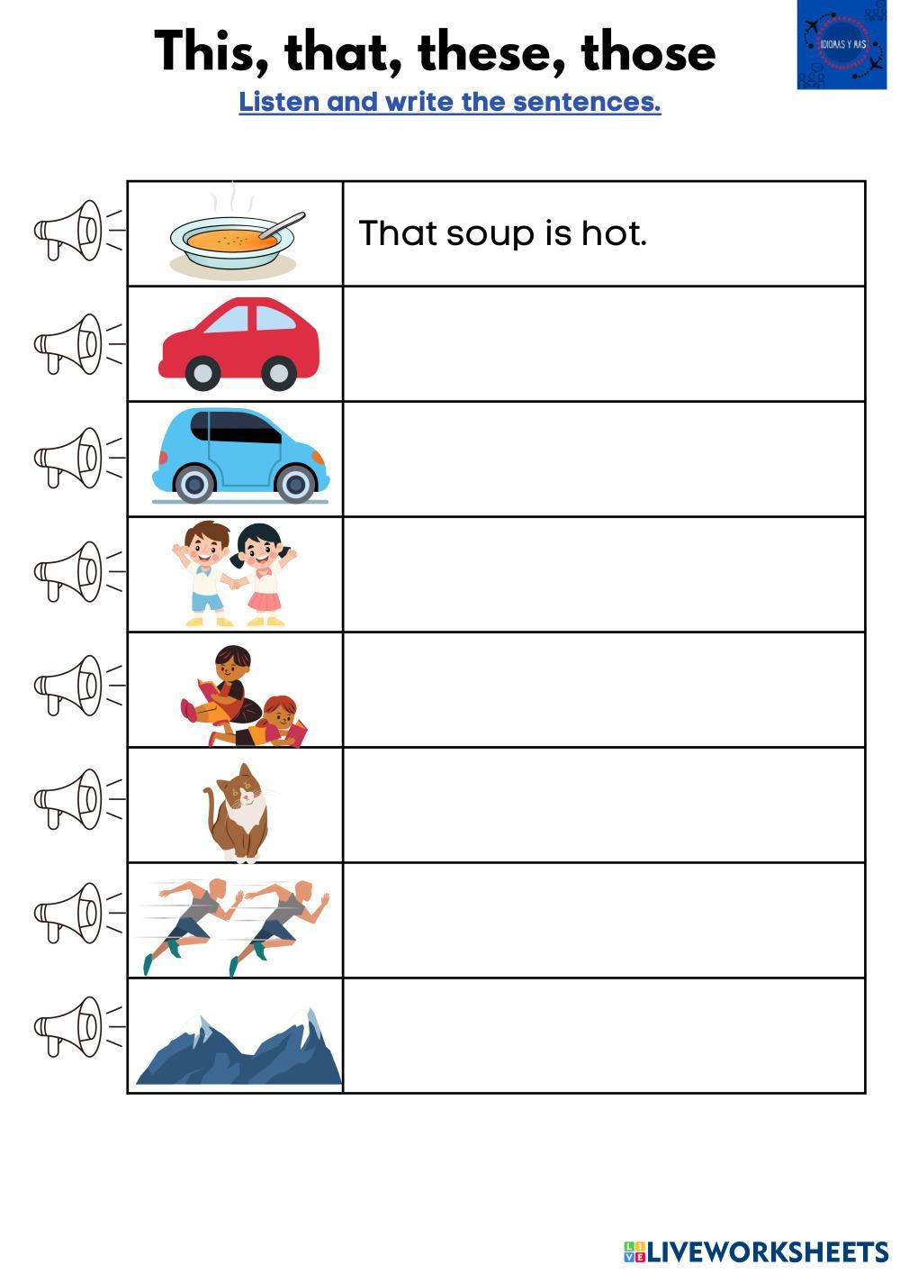 This That These Those | Live Worksheets