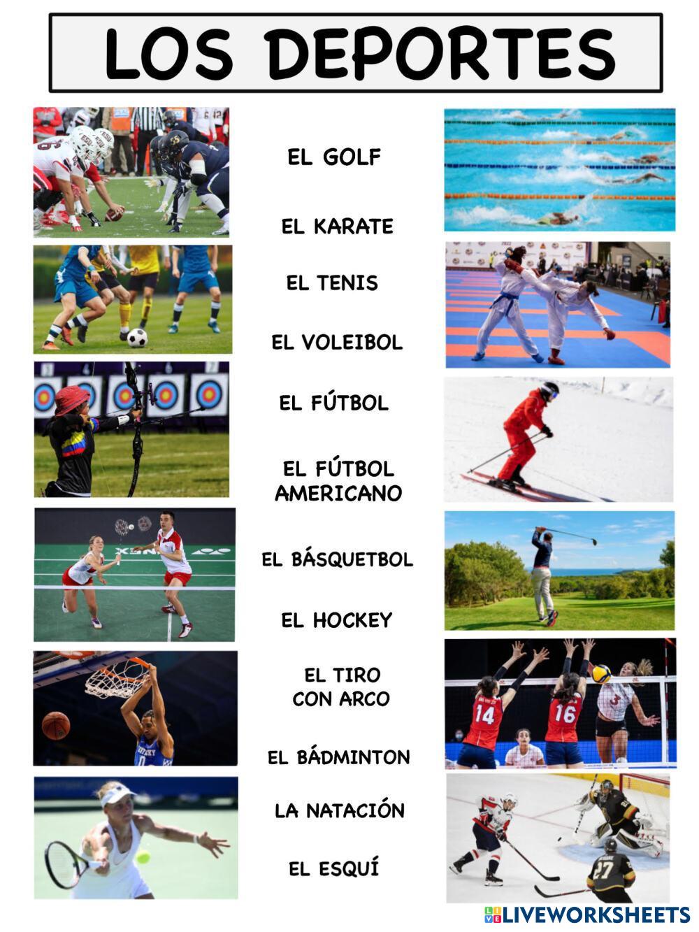 Los deportes | Live Worksheets