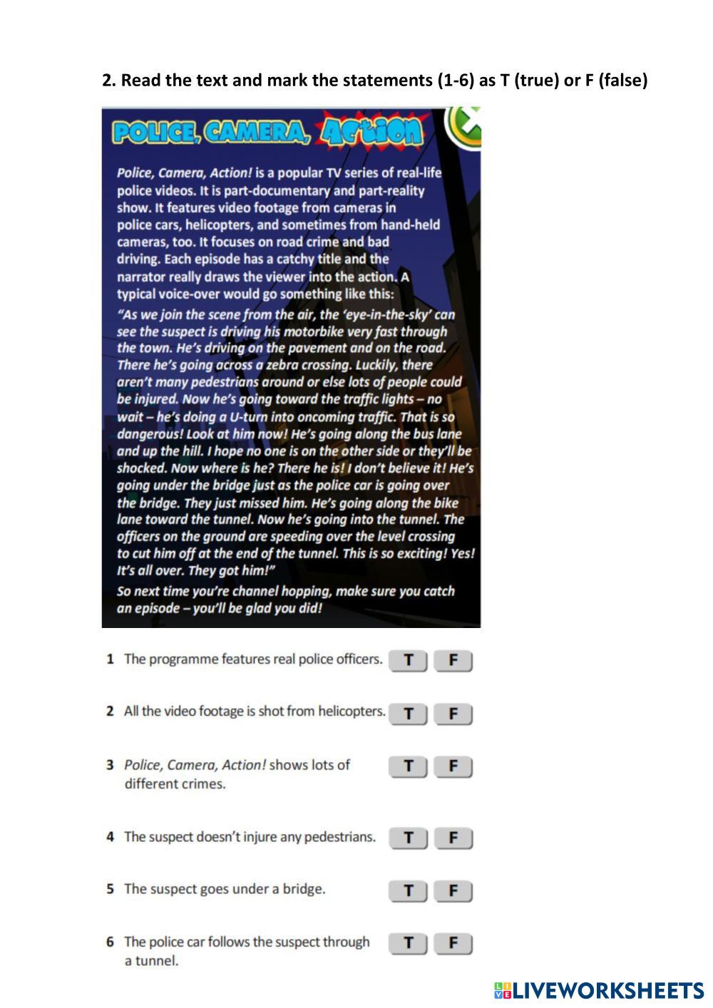 Reading test. P… | Free Interactive Worksheets | 7194497