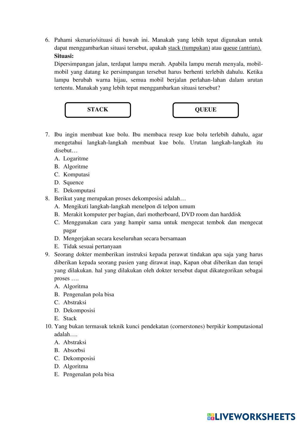 INFORMATIKA | Free Interactive Worksheets | 7194828