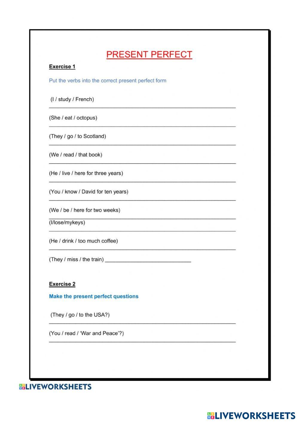 Present Perfect tense N2 7195667 | Lê Thị Mùi | Live