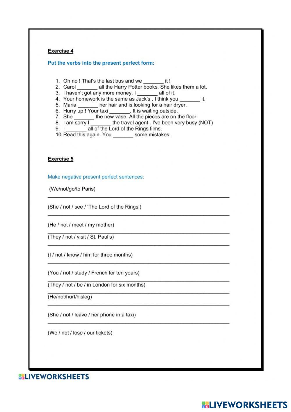 Present Perfect tense N2 7195667 | Lê Thị Mùi | Live