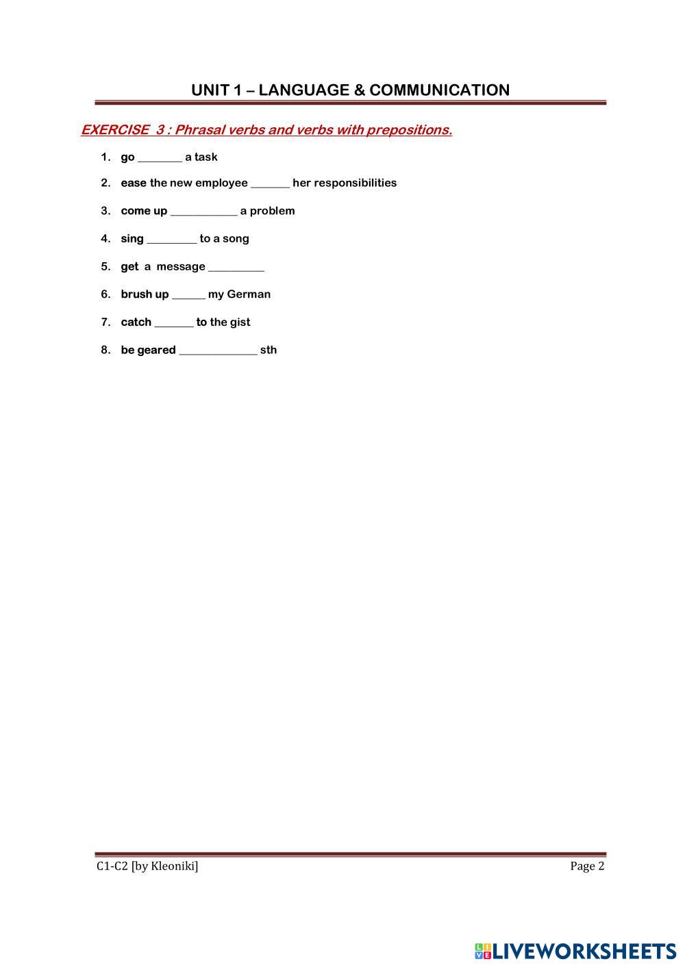 C1 - C2 vocabulary 7197352 | kleo_spa | Live Worksheets