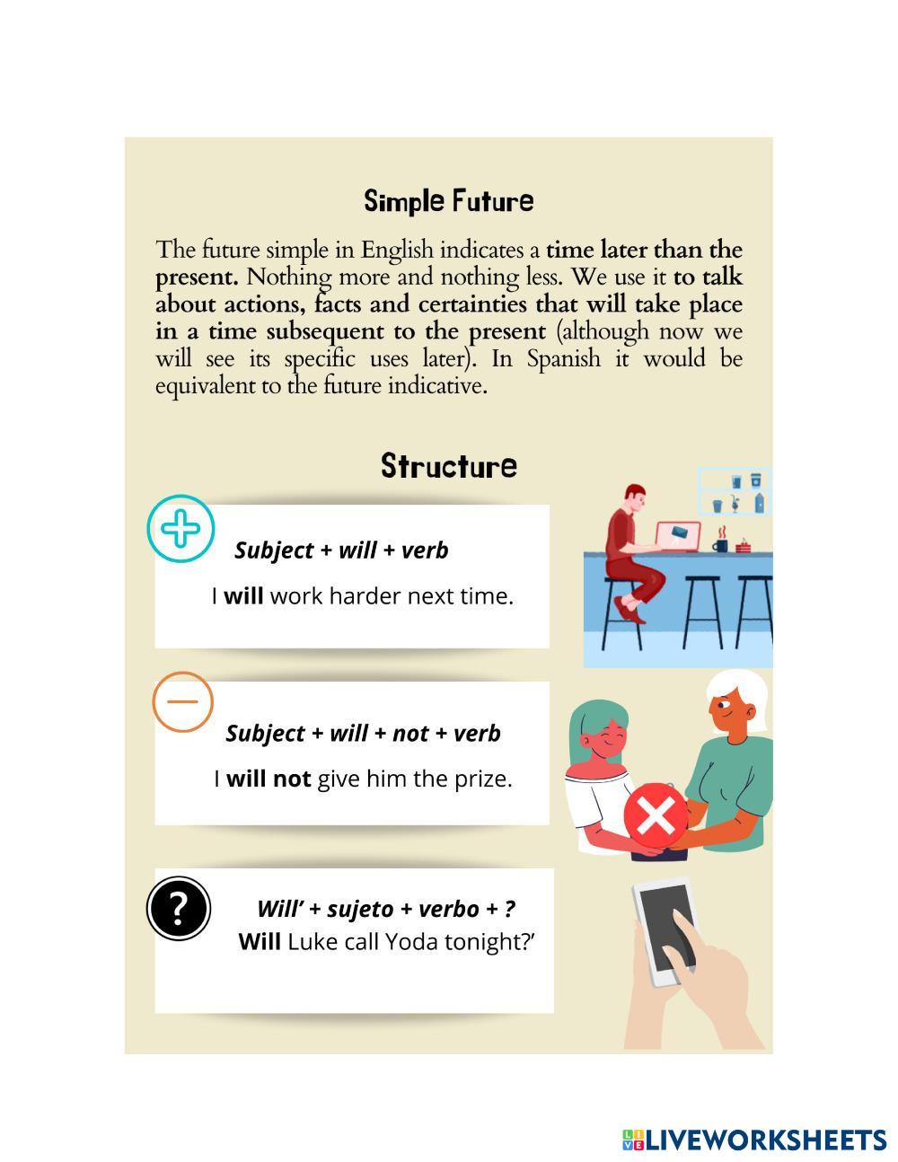 7197916 | Simple future | yenn pardo | LiveWorksheets