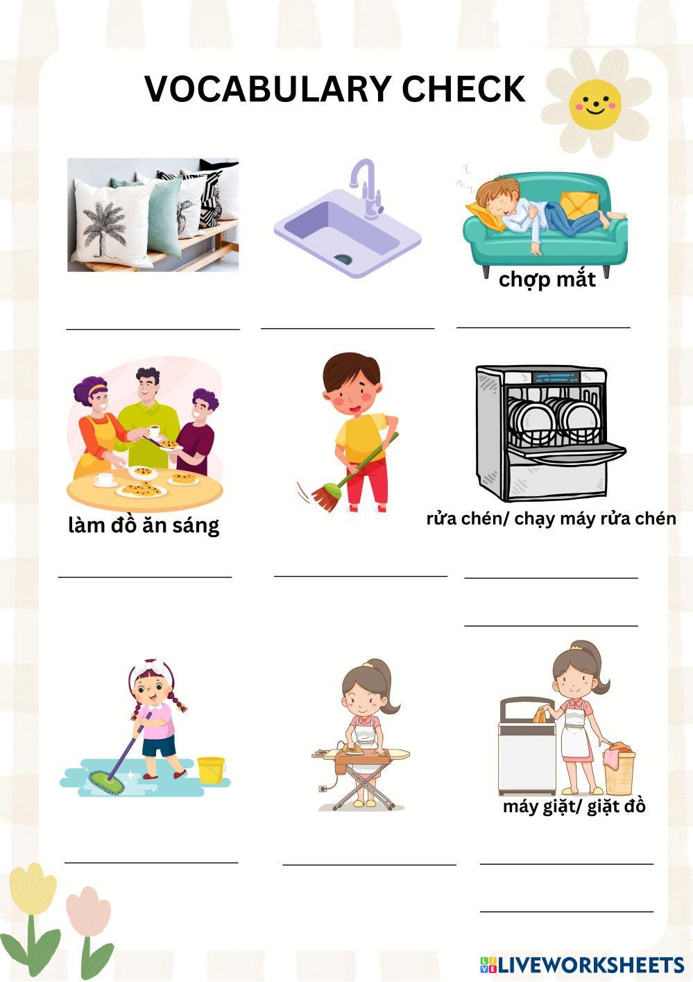 VOCABULARY CHECK | Live Worksheets