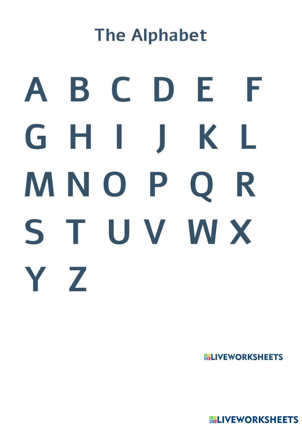 THE ALPHABET | Live Worksheets
