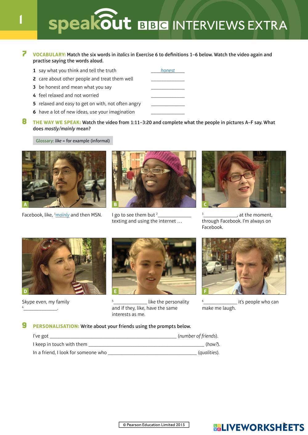 bbc interview e… | Free Interactive Worksheets | 7198473