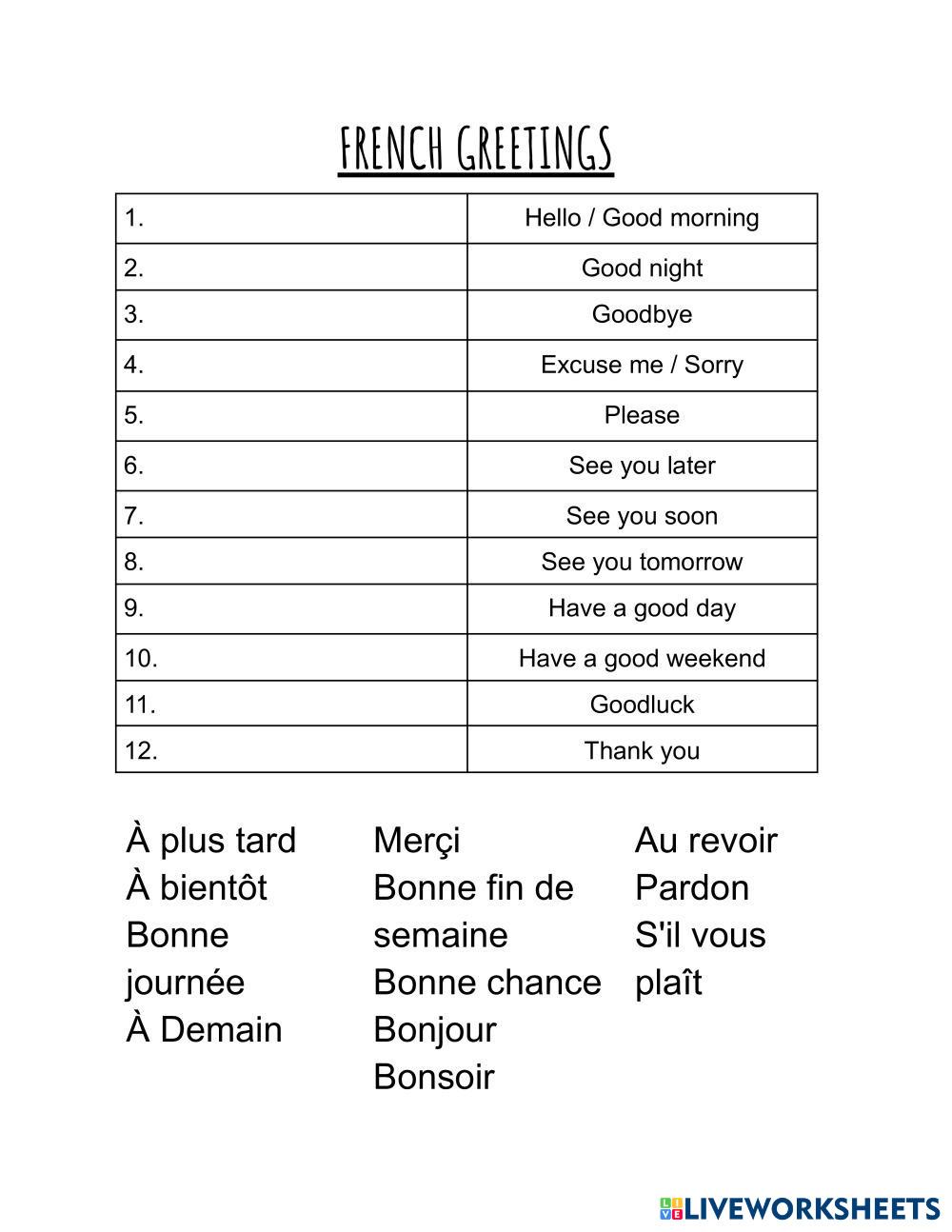 7199278 French Greetings Pbond LiveWorksheets 7199278-french-greetings-pbond-liveworksheets