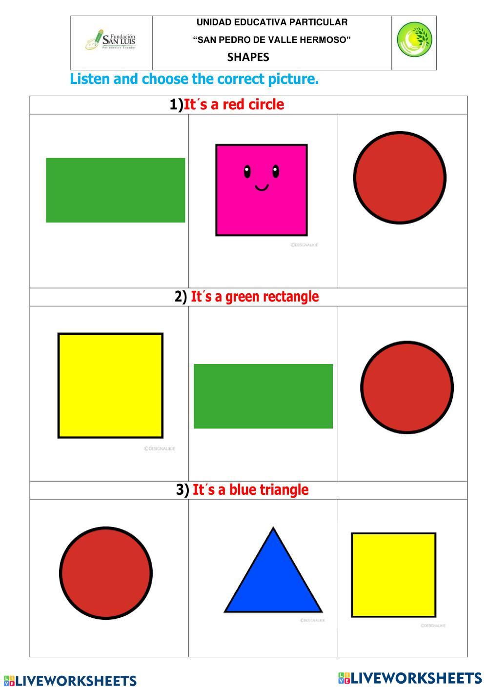 SHAPES | Free Interactive Worksheets | 7199502