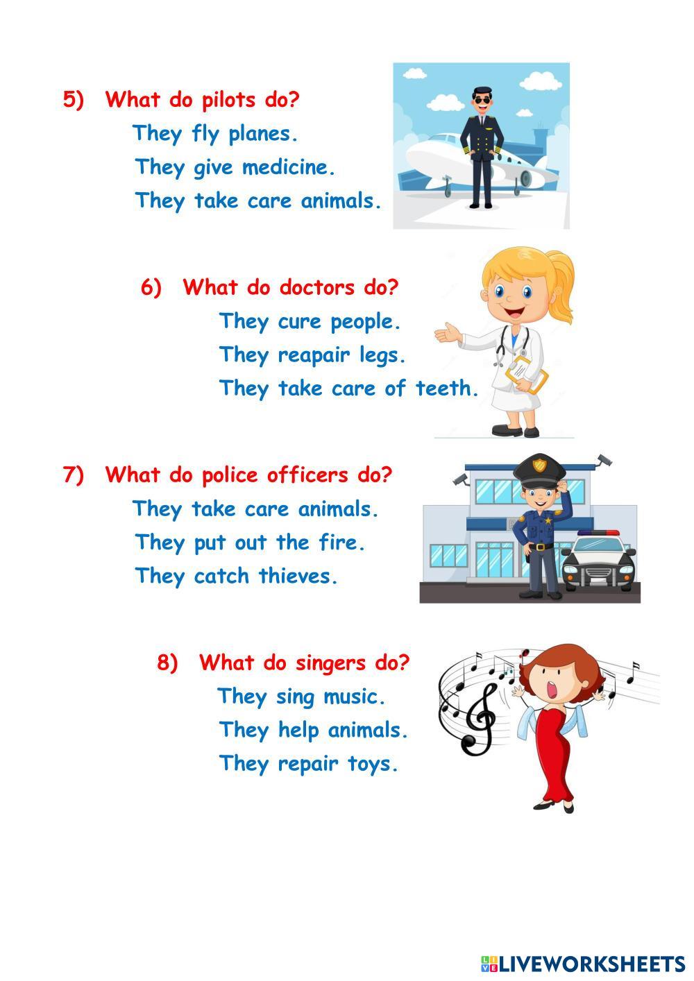 Jobs | Free Interactive Worksheets | 7200390