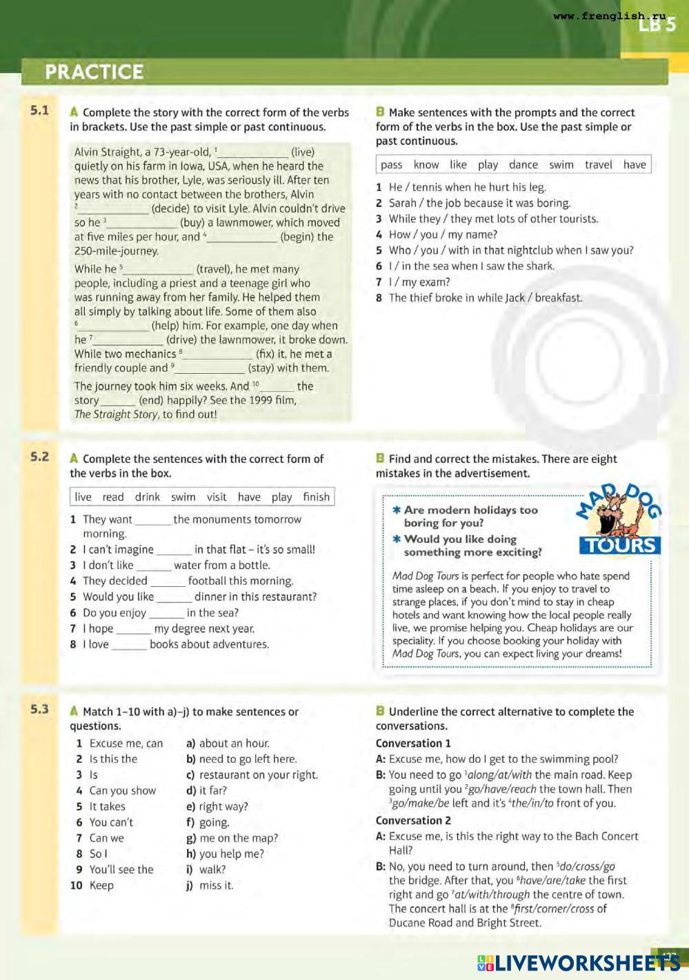 Unit 6 Pre intermediate | Live Worksheets