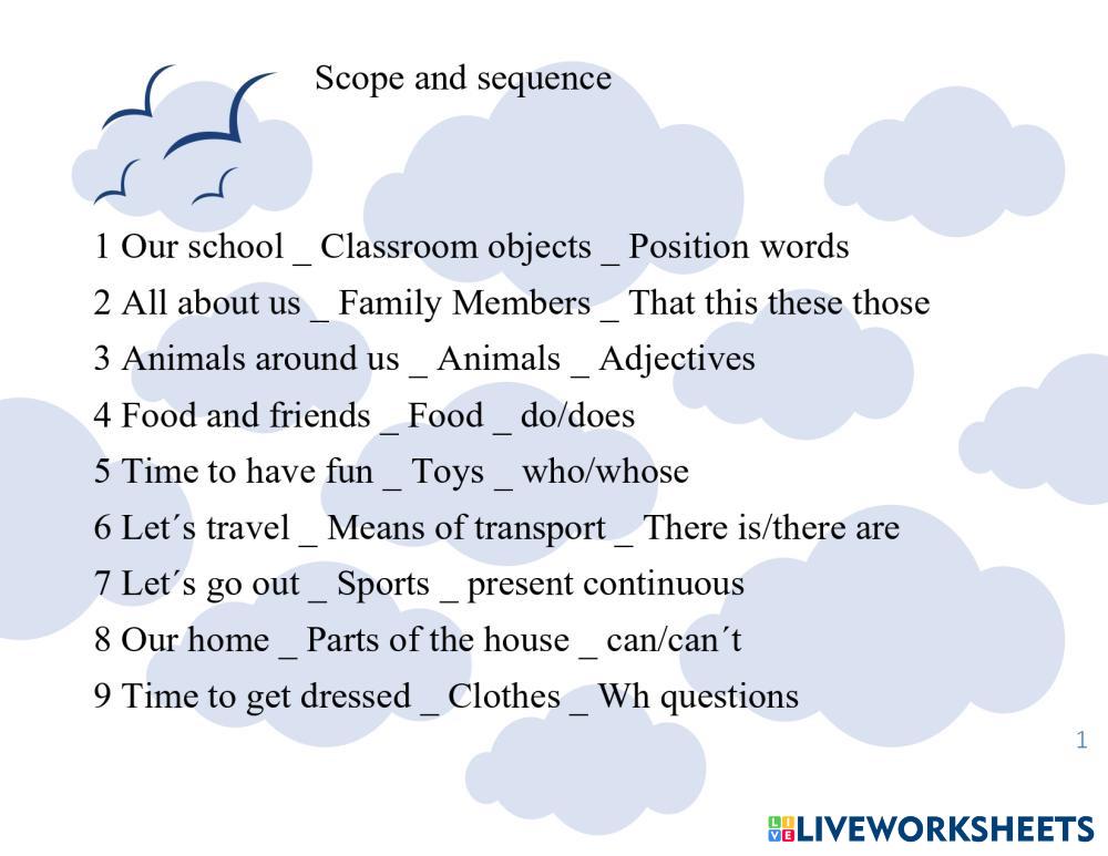 scope | Live Worksheets