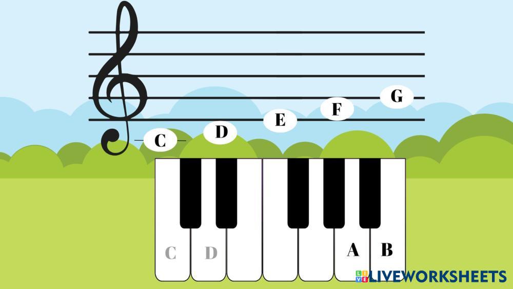 Drag the note | Live Worksheets