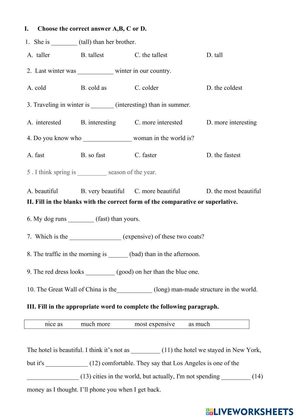 Grammar | Live Worksheets