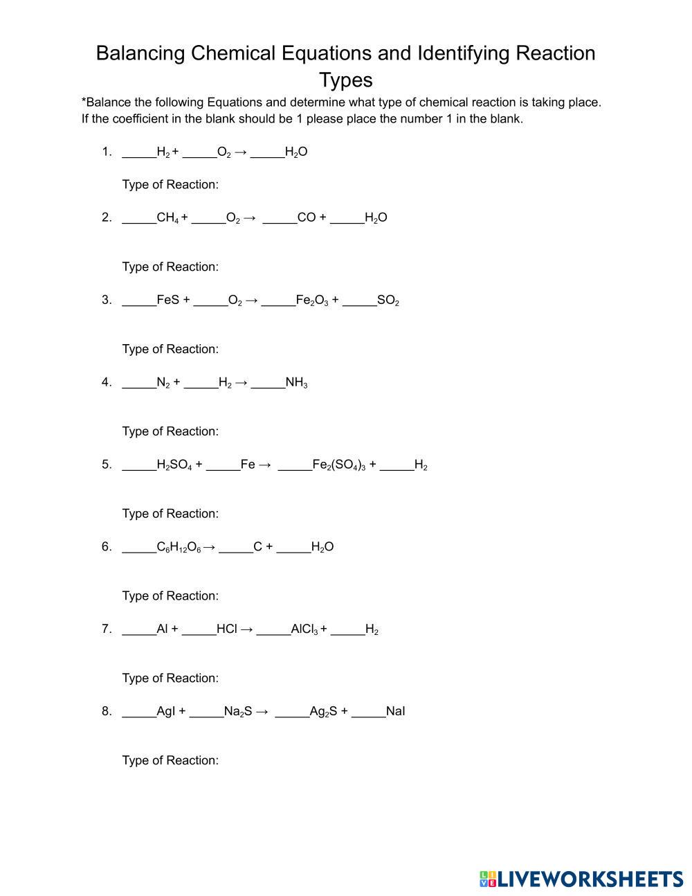 Balancing and ID Reactions | cdmellon | Live