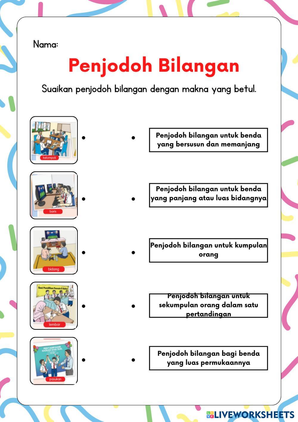 Penjodoh Bilangan Interactive And Downloadable Worksheet You Can Do