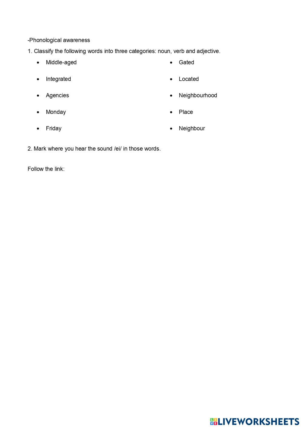 Let's work with sounds | Live Worksheets Let's work with sounds | Live Worksheets
