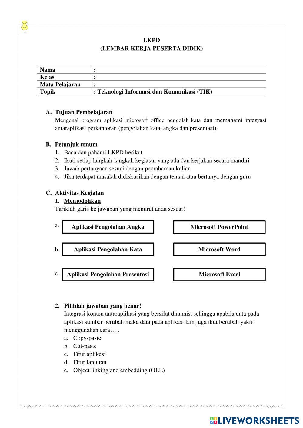 INFORMATIKA | Free Interactive Worksheets | 7204800