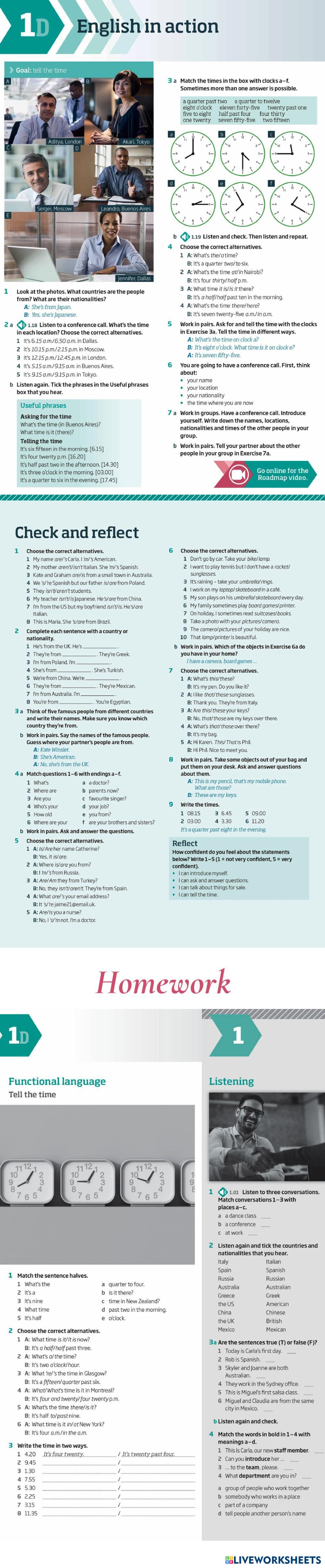 Road Map A2 1,4 | Live Worksheets