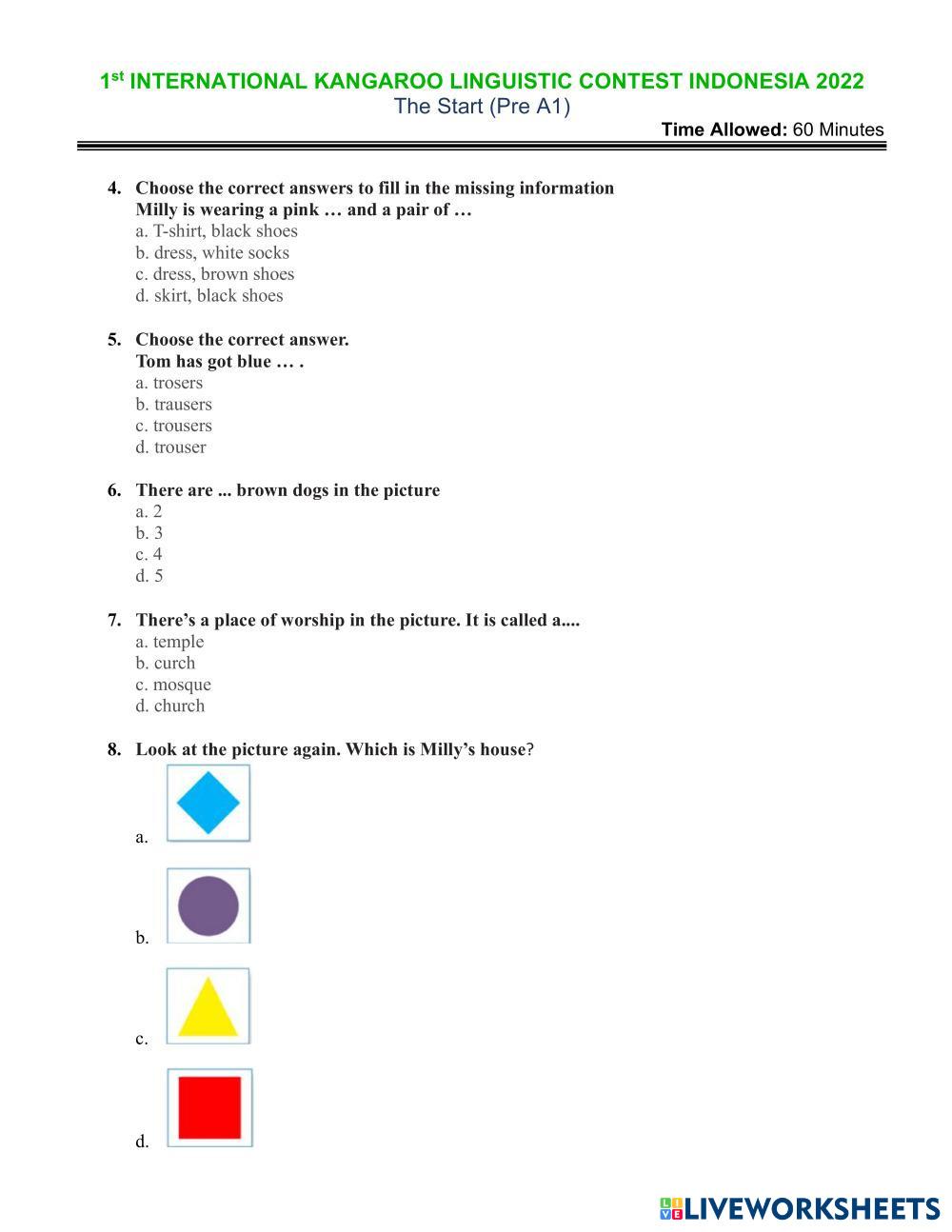 IKLC - The Start | Live Worksheets