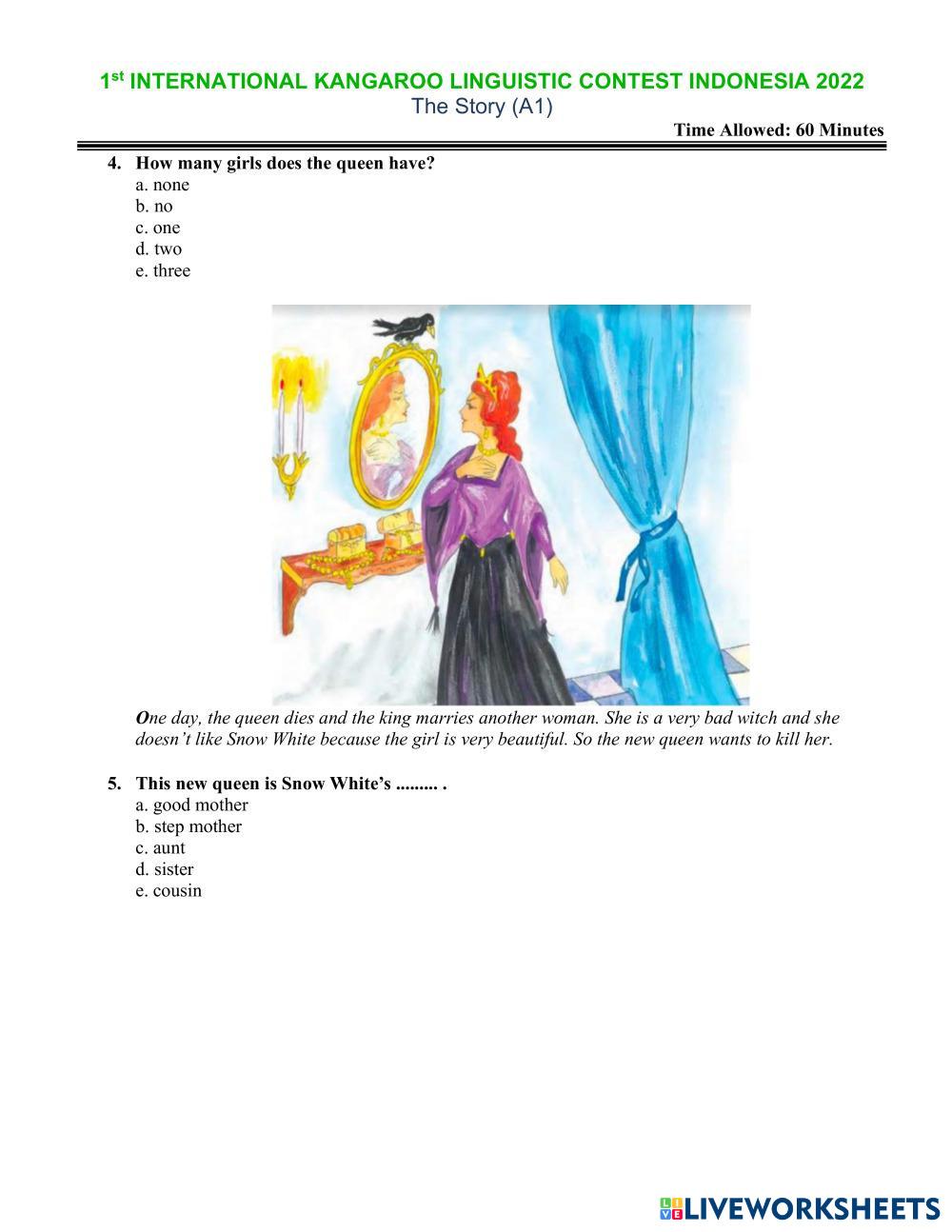 IKLC - The Story | Free Interactive Worksheets | 7206580