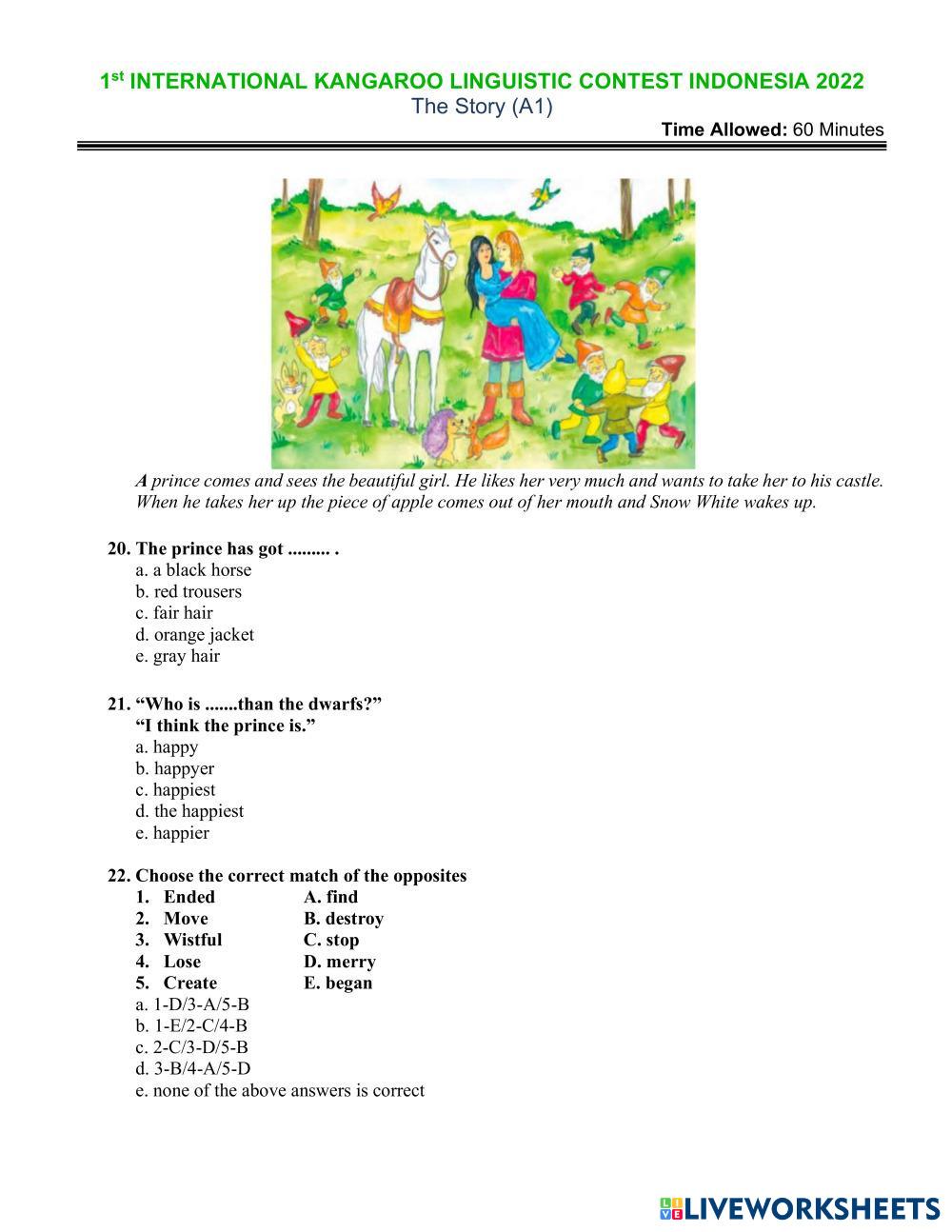 IKLC - The Story | Free Interactive Worksheets | 7206580