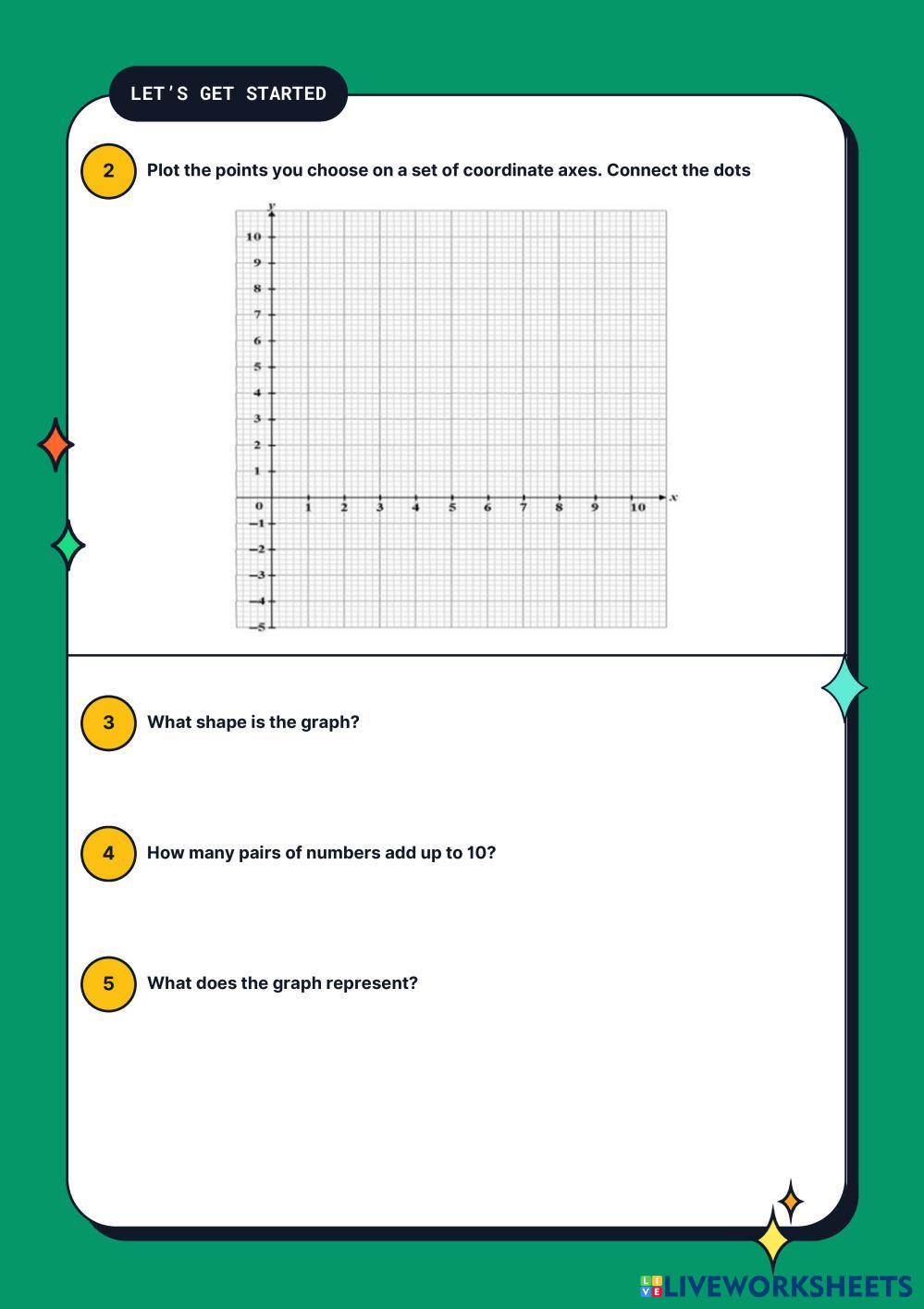Linear Graph Introduction | Live Worksheets