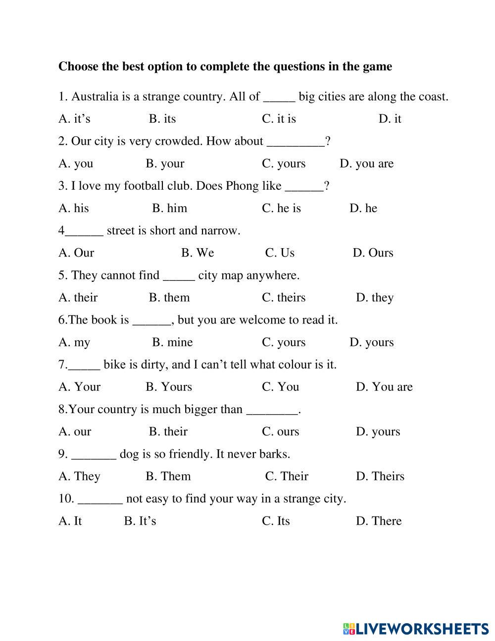 7487425 | ENGLISH 6 | Ribi_PSE | LiveWorksheets
