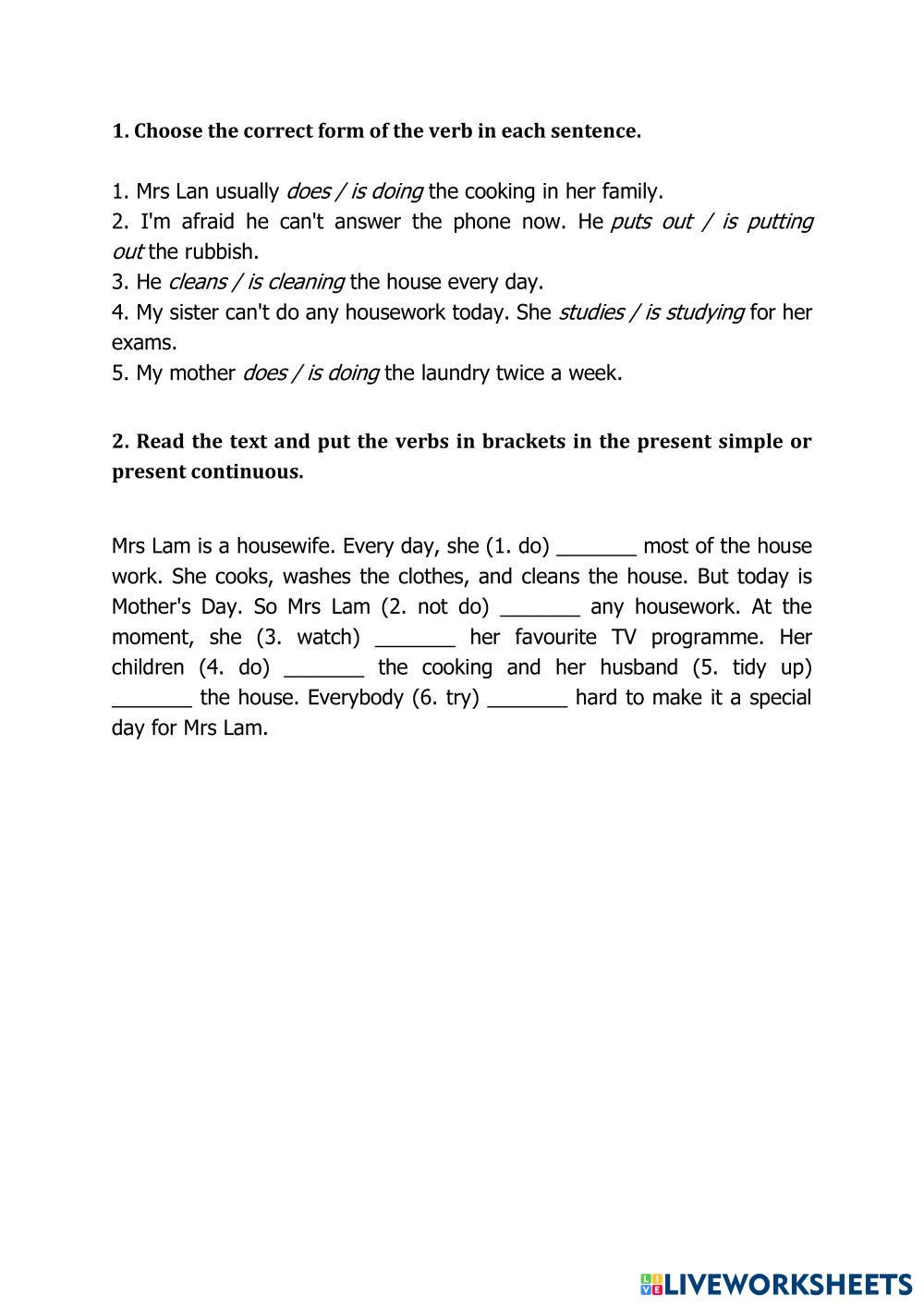 GRAMMAR | Live Worksheets