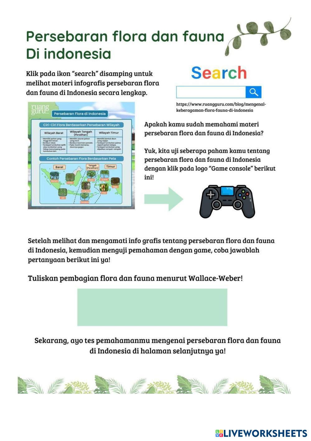 persebaran dan … | Free Interactive Worksheets | 7500474