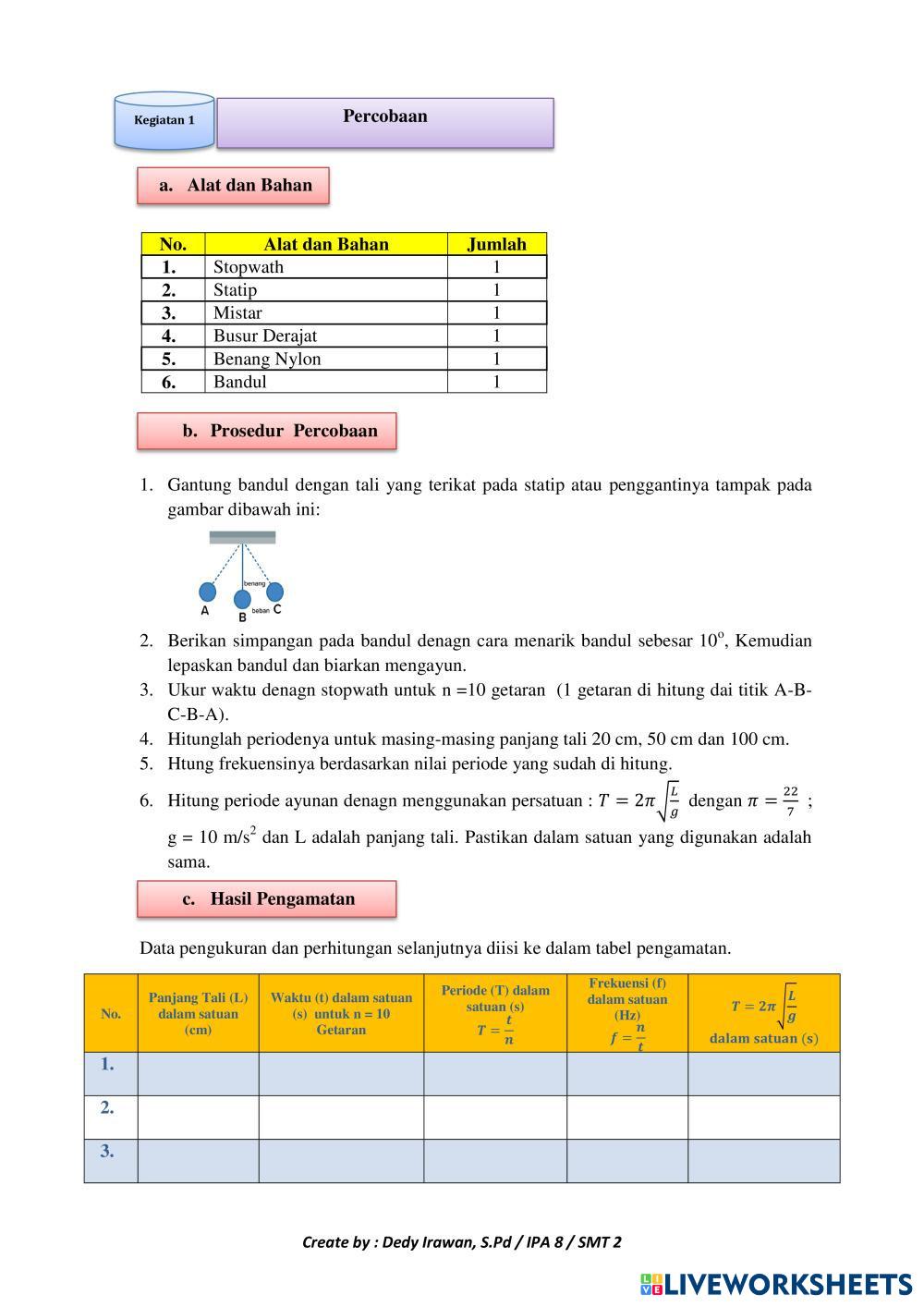 LKPD 8A 8B 8C | Live Worksheets