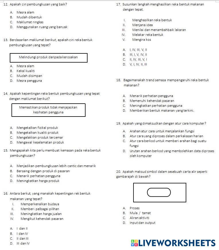 UASA RBT TAHUN … | Free Interactive Worksheets | 7505898