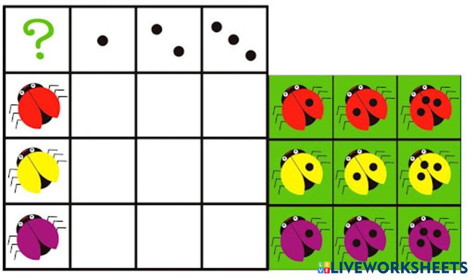 CUADRO DE DOBLE… | Free Interactive Worksheets | 7507405