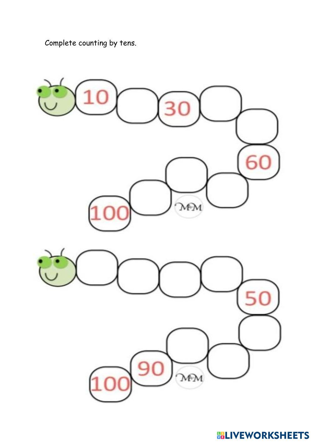 COUNTING BY TEN | Free Interactive Worksheets | 7507535